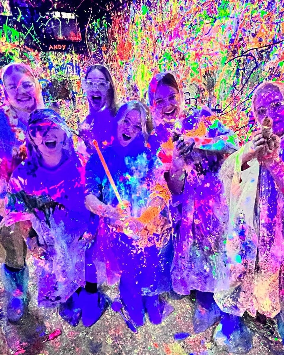 Kids Blacklight Splatter Party