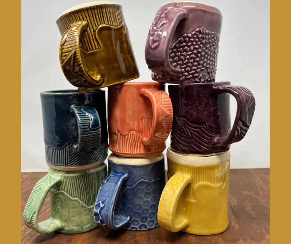 Clay Hand Building - 2 mugs
