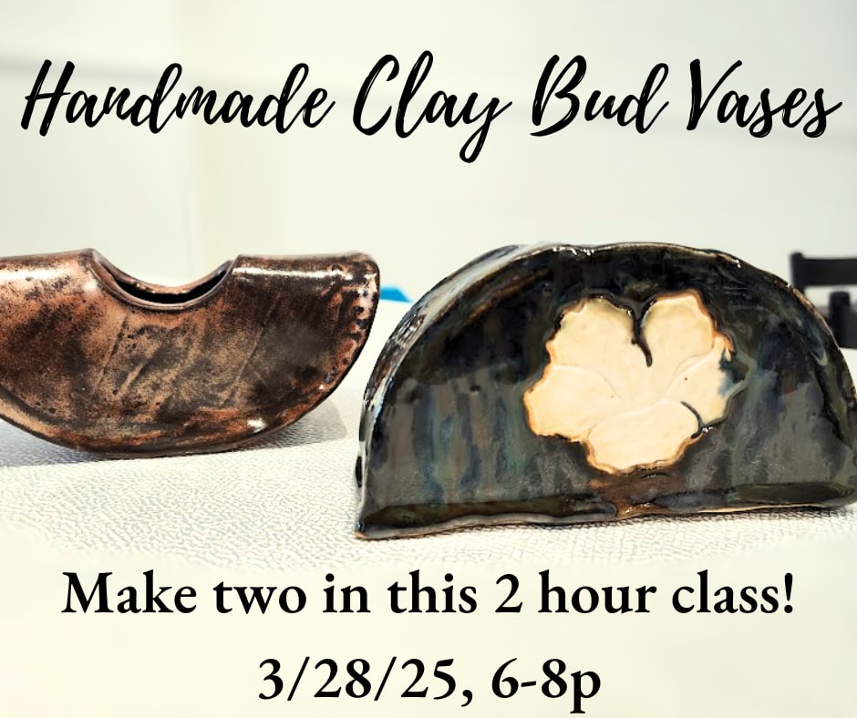 Handmade Clay Bud Vases
