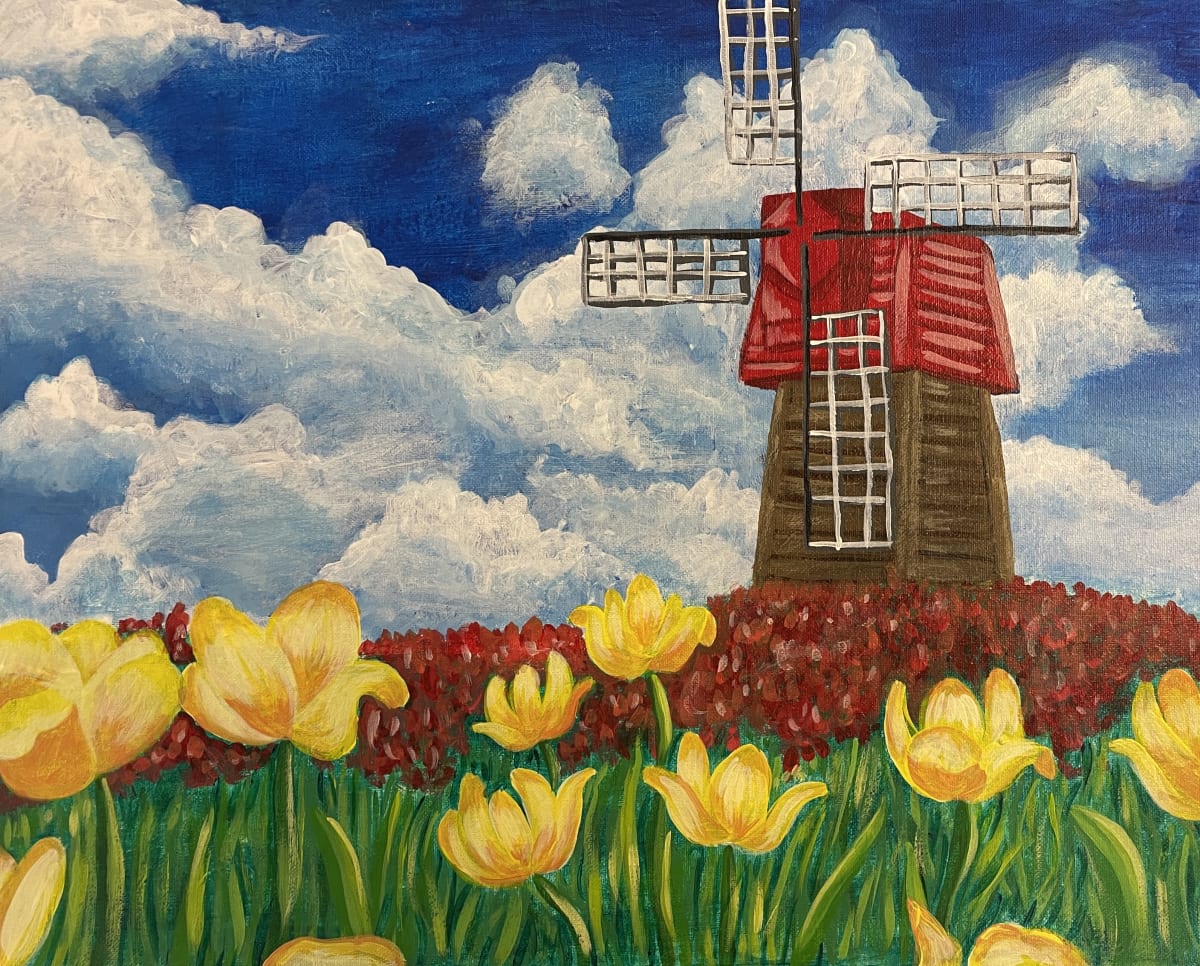 $25 Thursdays - Windmill Canvas Paint & Sip Canvas Class