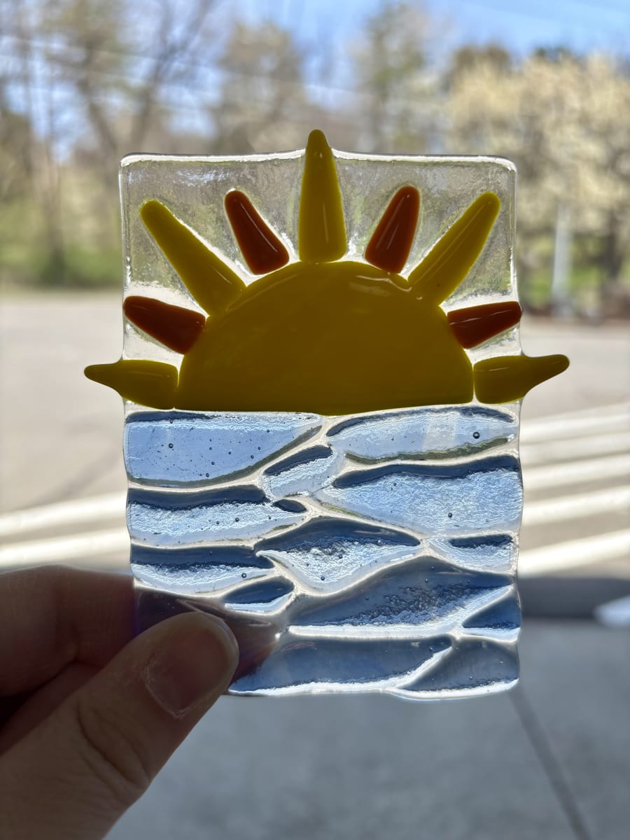 Glass Fusing Sunset Night Light