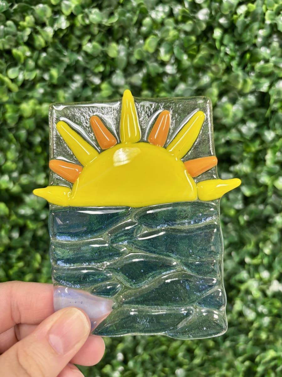 Glass Fusing Sunset Night Light