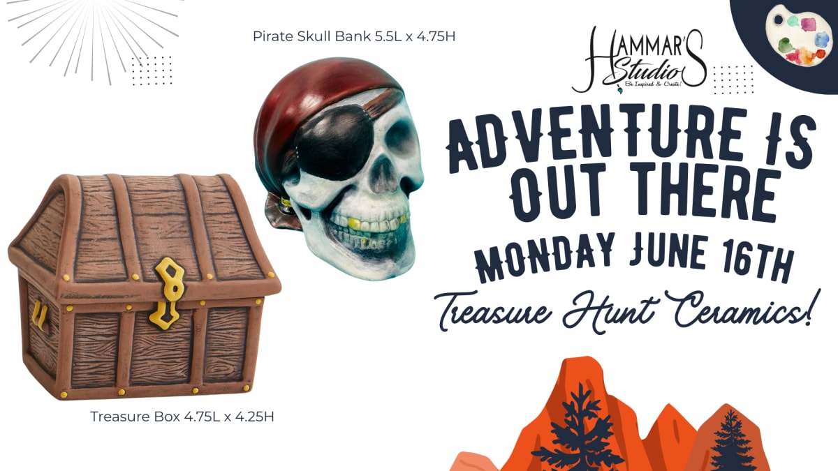 Summer Art Camp: Adventure is Out There! Treasure Hunt! 9-12pm Mon Jun16th