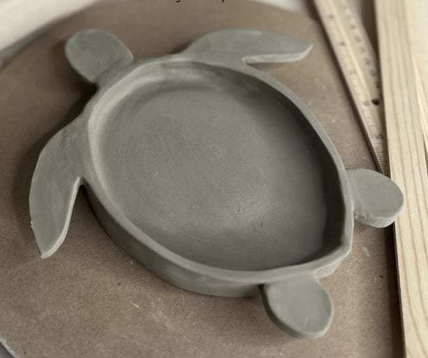 Clay Turtle Dish
