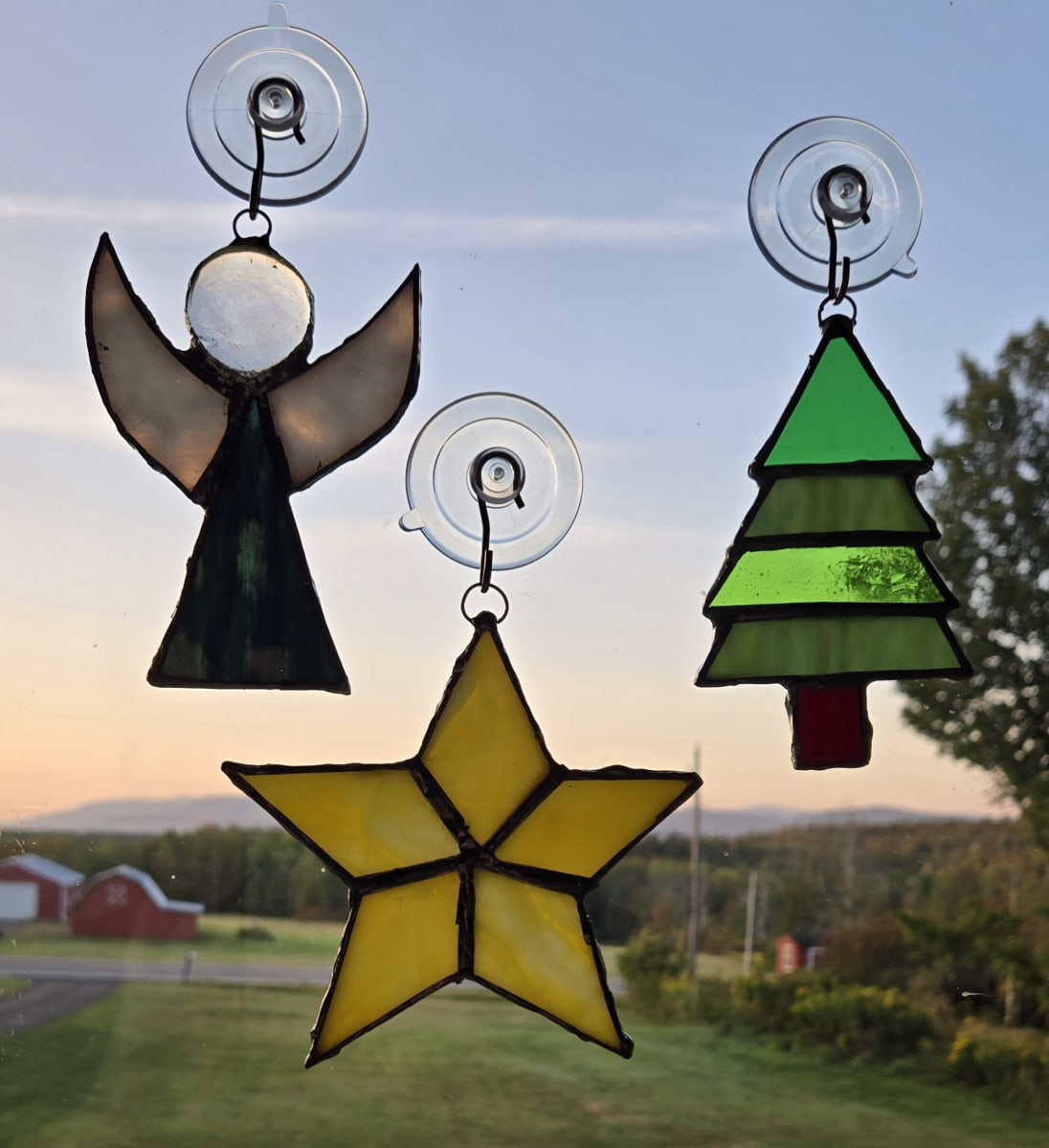 Stained Glass Ornaments at the Studio