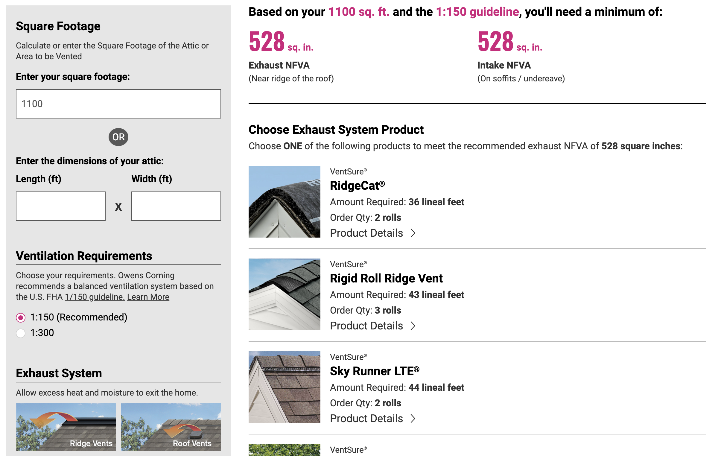 Roof Ventilation Calculator | Owens Corning Roofing