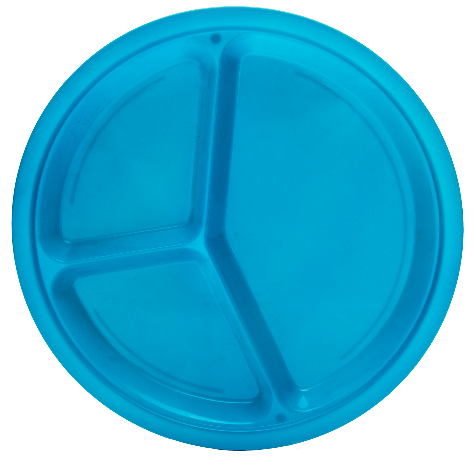 Plato De 3 Divisiones Azul