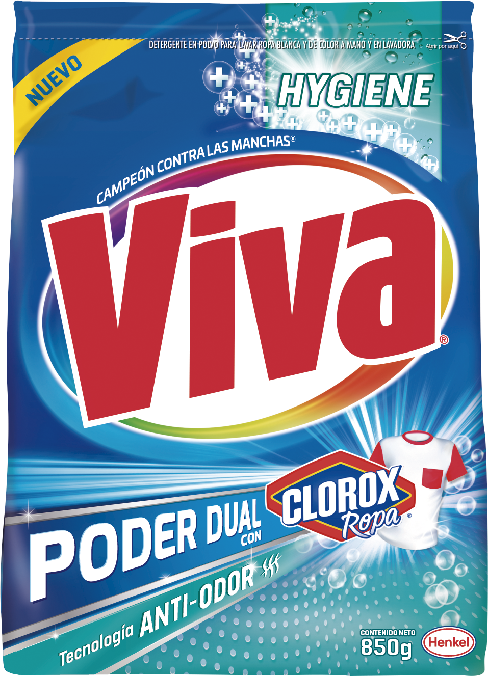 Detergente Viva Higiene Anti-Odor 850 Gr