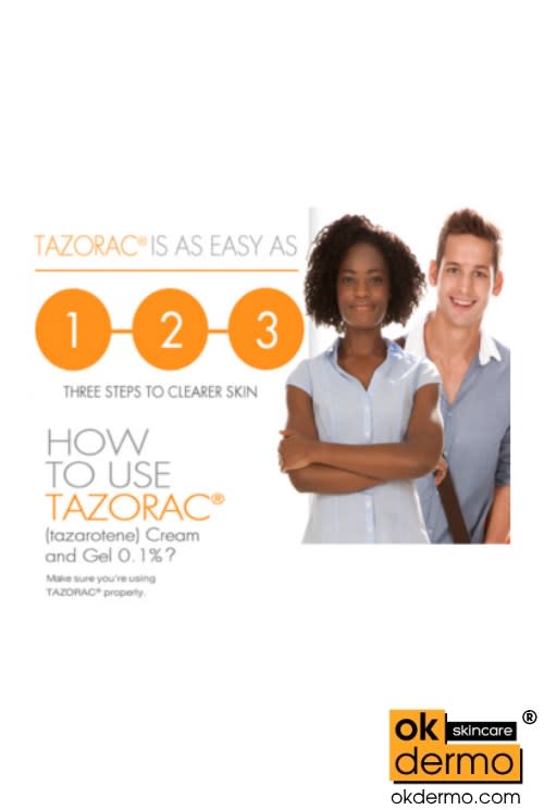 Tazret® 0.05% / 0.1% Tazarotene Cream/Gel (Tazorac Generic) 20g | OKDERMO®