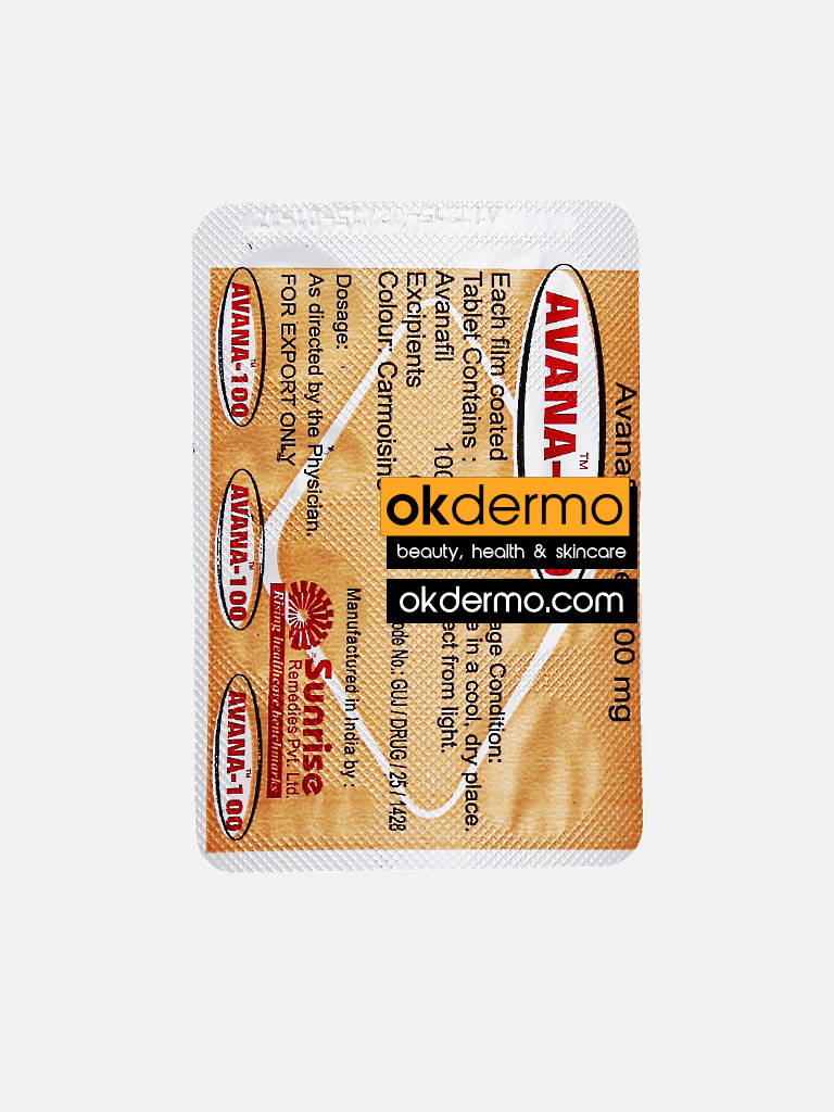 Avanafil 50mg-200mg Tablets Avana® | Generic Stendra | OKDERMO®