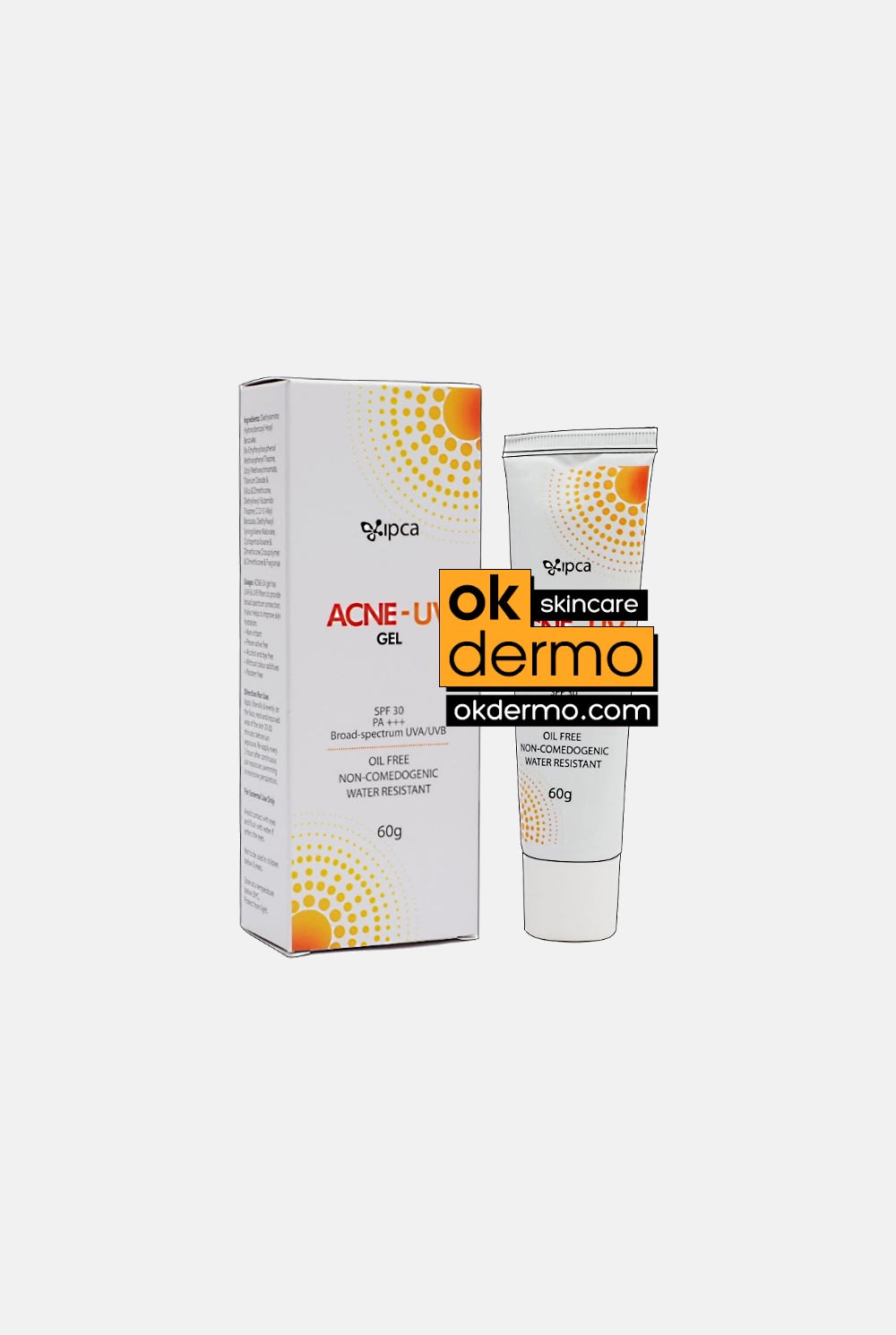 Acne-UV® SPF 30 PA+++ UVA / UVB Oil Free Sunscreen Gel | OKDERMO®