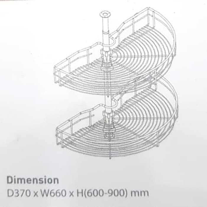 Jual Rak 2 susun setengah lingkaran putar HW 0091 (Kode 005)) di Seller ...