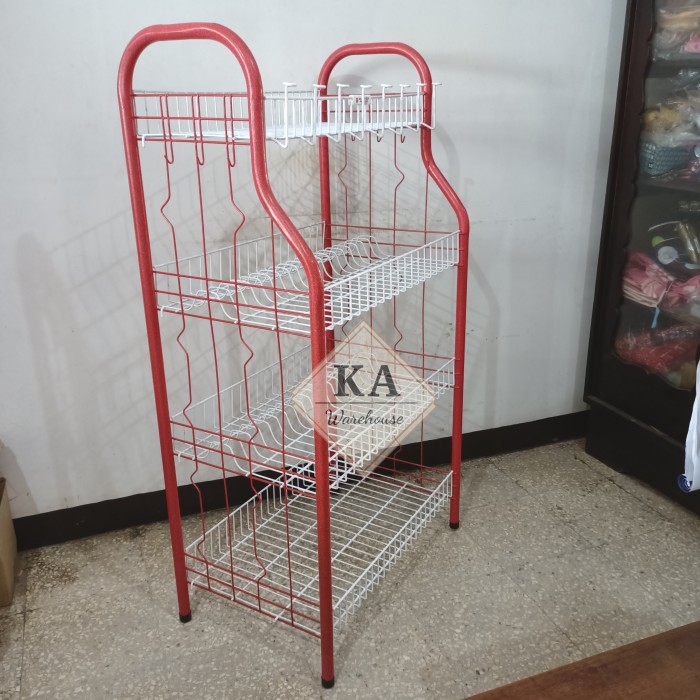 Jual Rak Piring Besi - Rak Besi Master Susun 4 (Gojek-Grab) - Biru ...