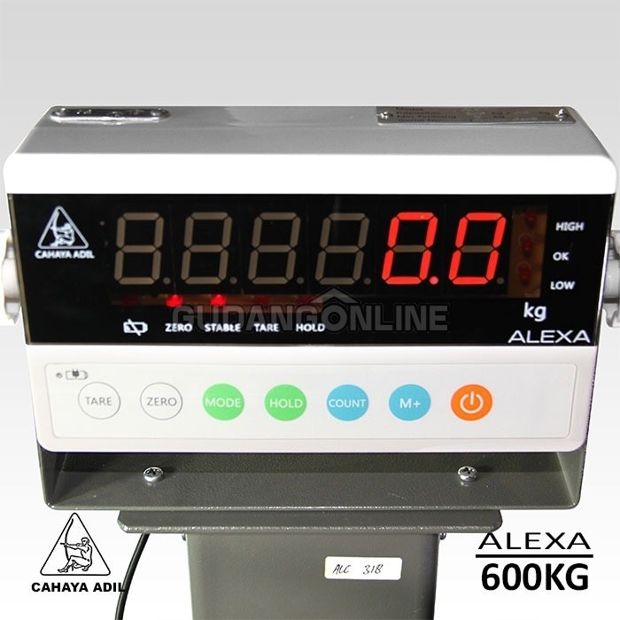 Jual ALEXA Cahaya Adil Digital Scale Timbangan Digital Ferbeng 600 Kg ...