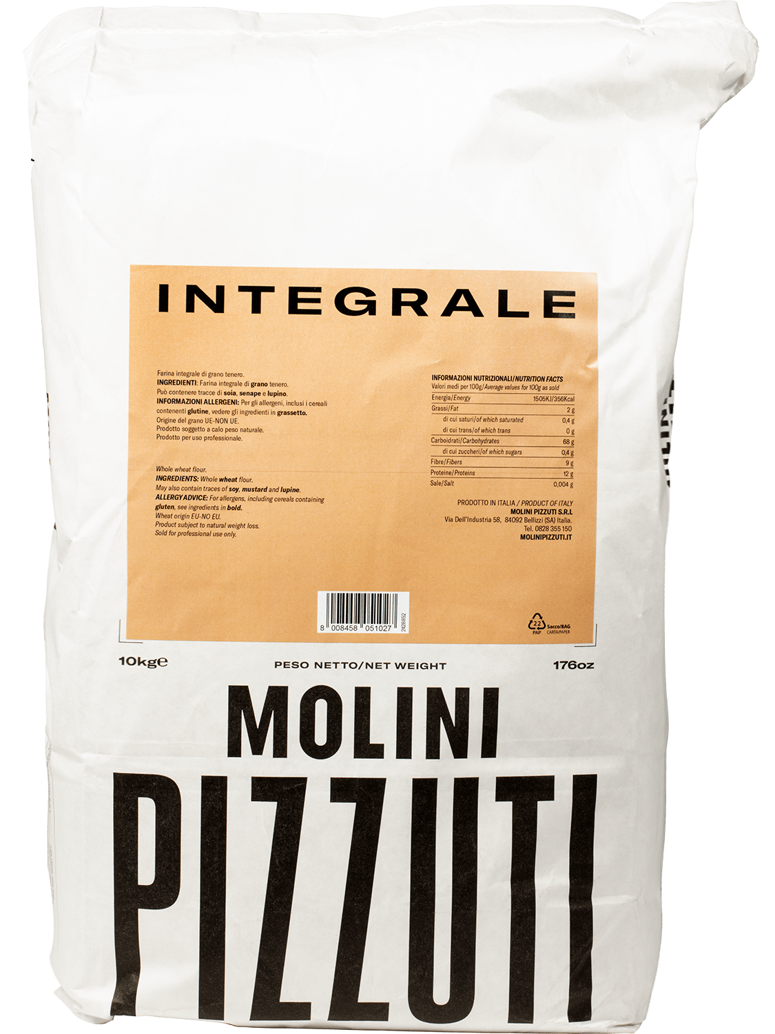Molini Integrale Per Pizza 10 kg – fra Oluf Lorentzen