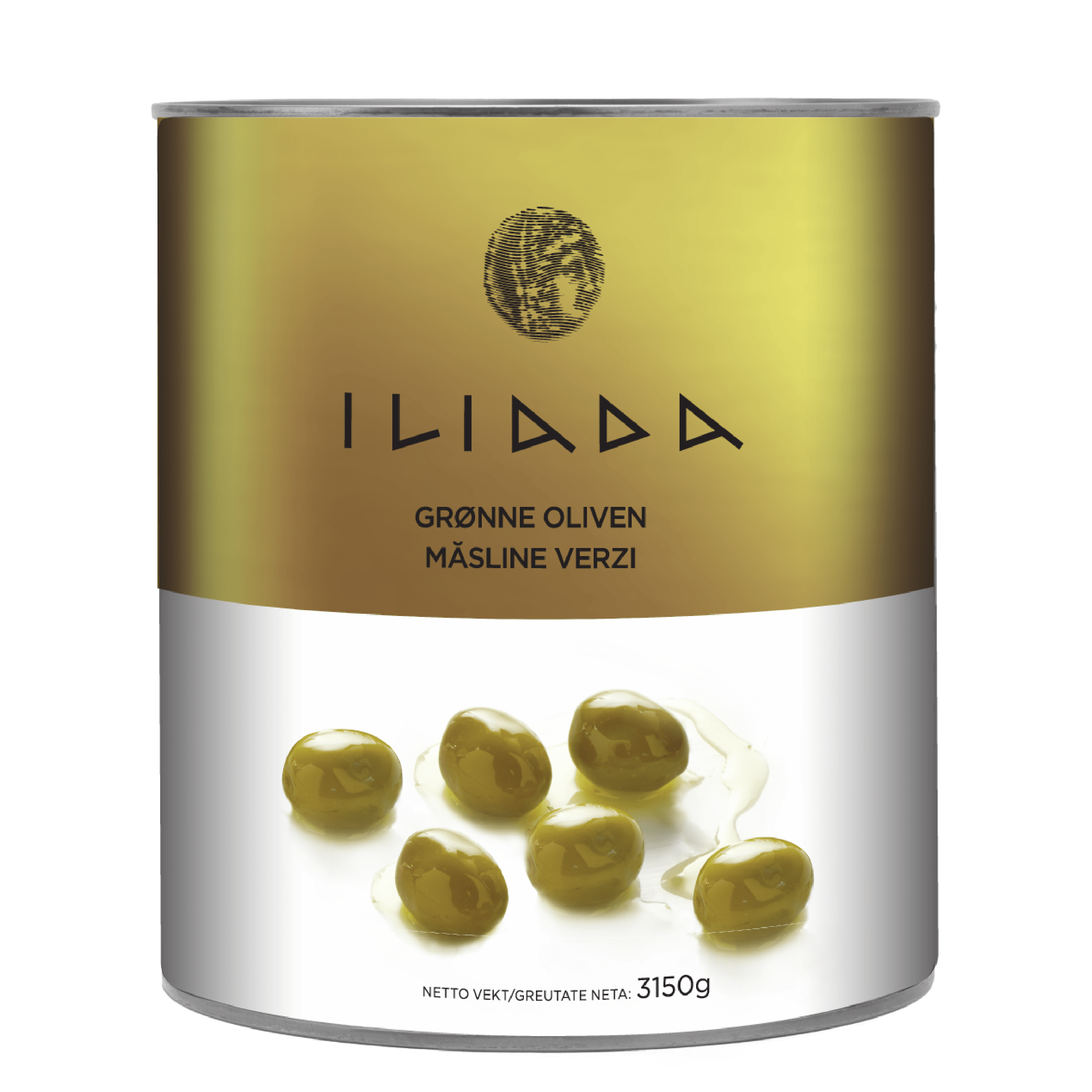 Iliada grønne oliven m/sten 3,15 kg | Matbutikk med delikatesser fra ...