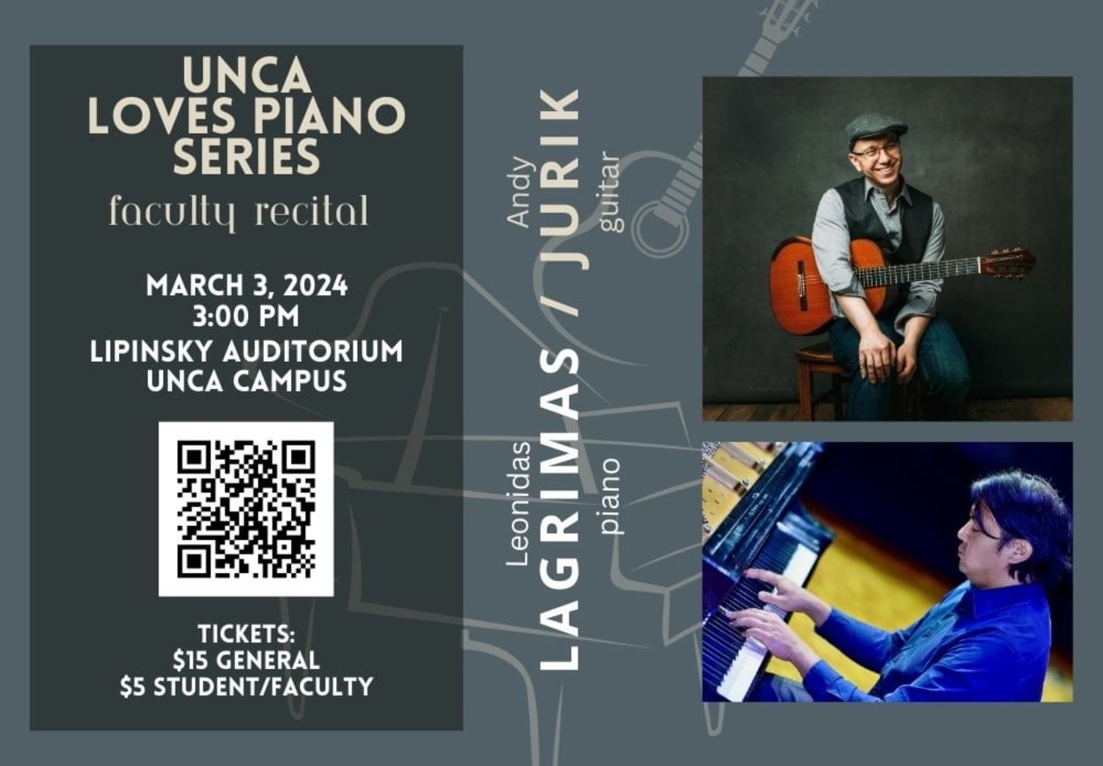 UNCA Dept. of Music Presents: Jurik-Lagrimas Duo