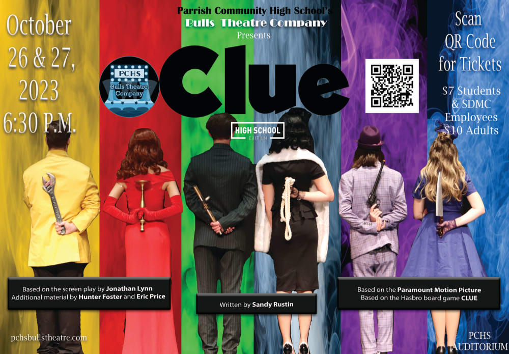 PCHS Bulls Theatre Company Presents: Clue: On Stage (High School Edition)
