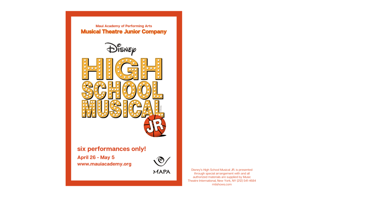 Maui Academy of Performing Arts Presents: Disney High School Musical JR.
