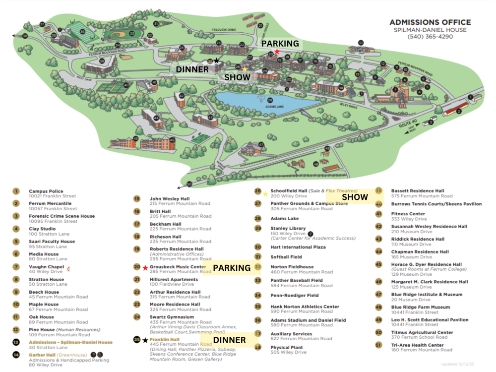 Ferrum College Theatre Arts Department Presents: An Evening of Dinner ...