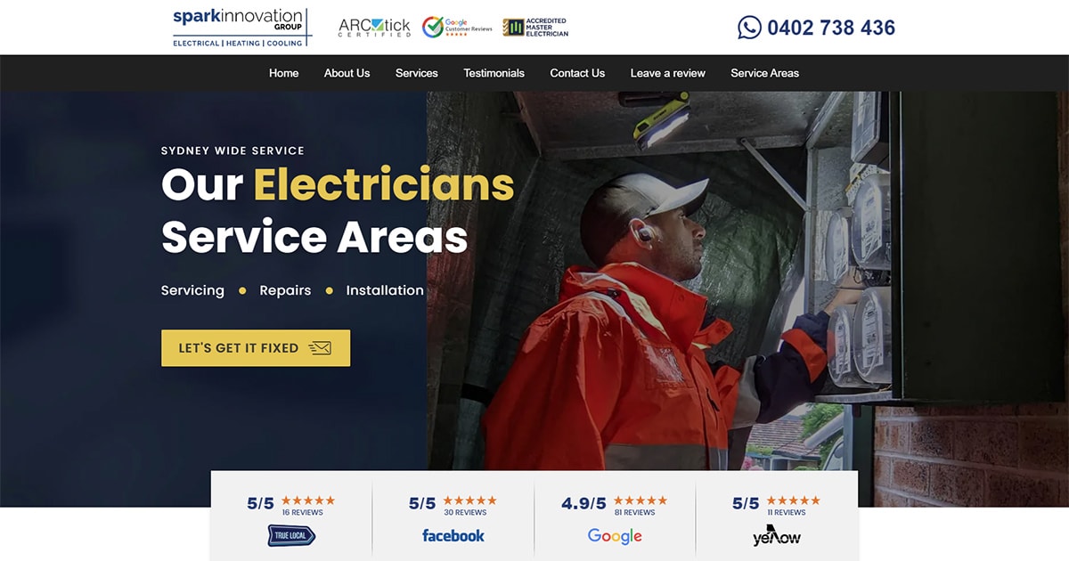 Sydney Wide Electrician Services | Spark Innovation Group