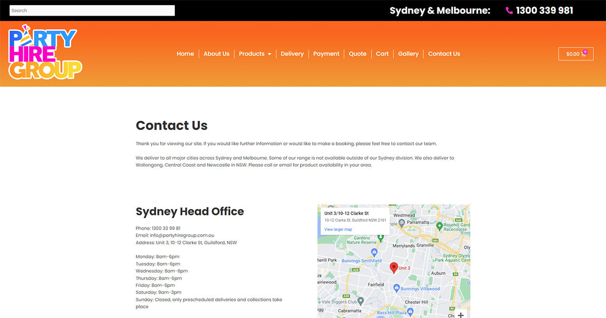Contact Us | Party Hire Group