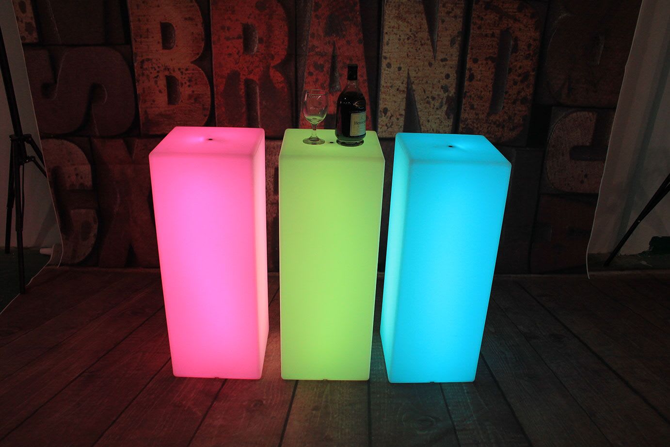 Glow square plinth hire Sydney