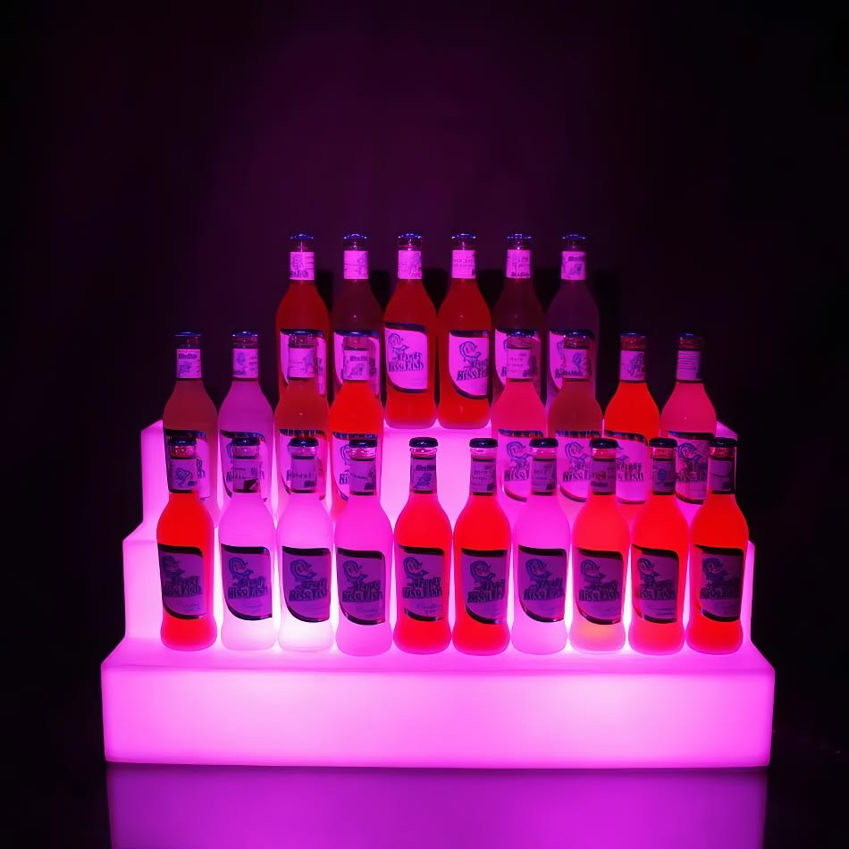 Glow Bottle Shelf Display Hire - Glow Furniture Hire in Sydney