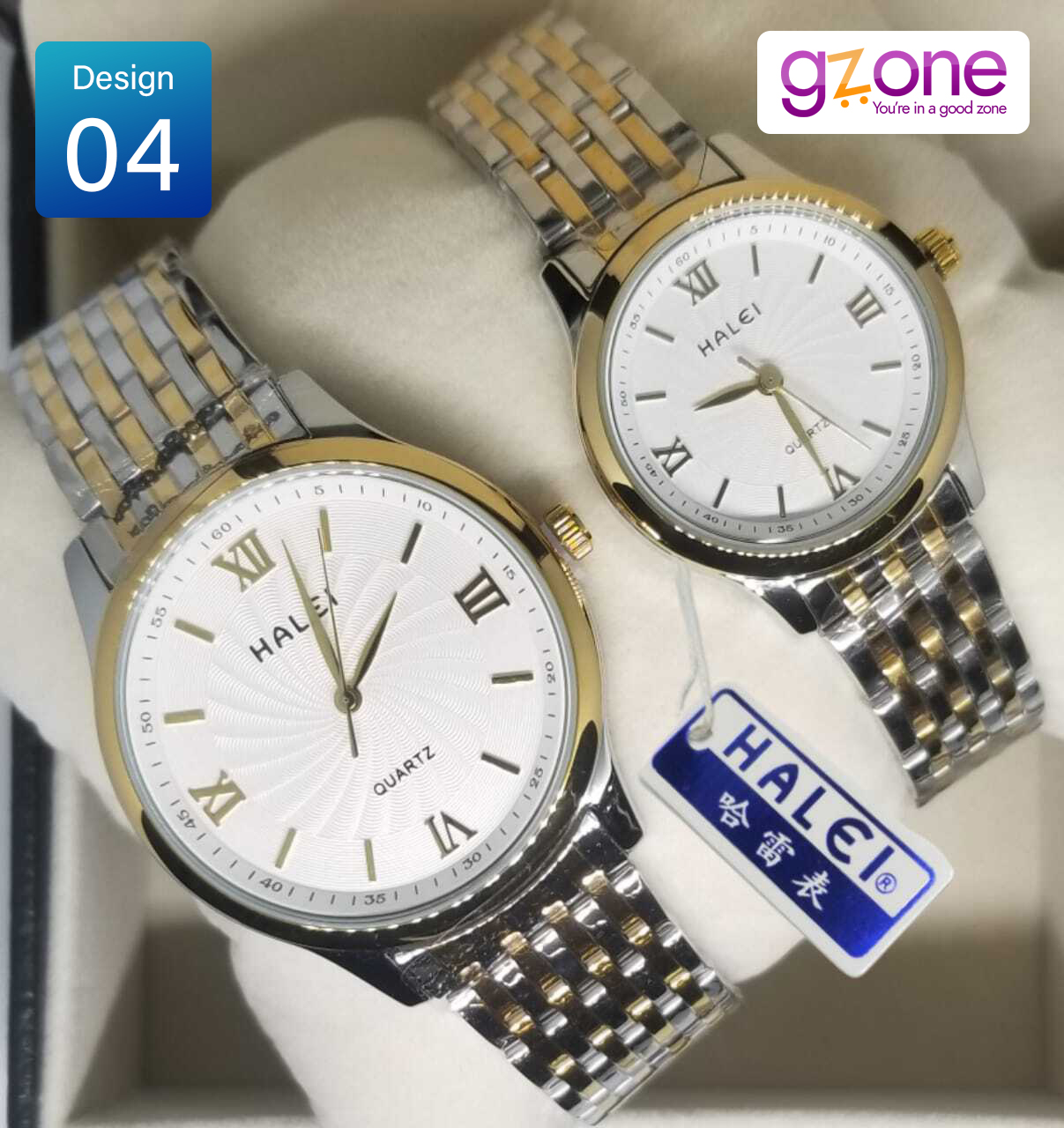 Original Halei fashion unique stainless steel couple watch – Gzone ...