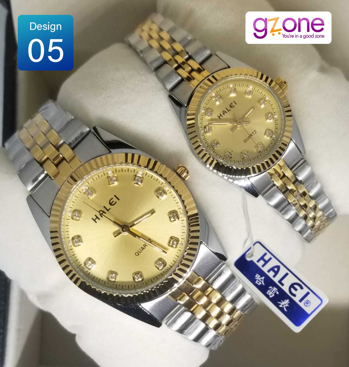 Original Halei fashion unique stainless steel couple watch - Gzone ...