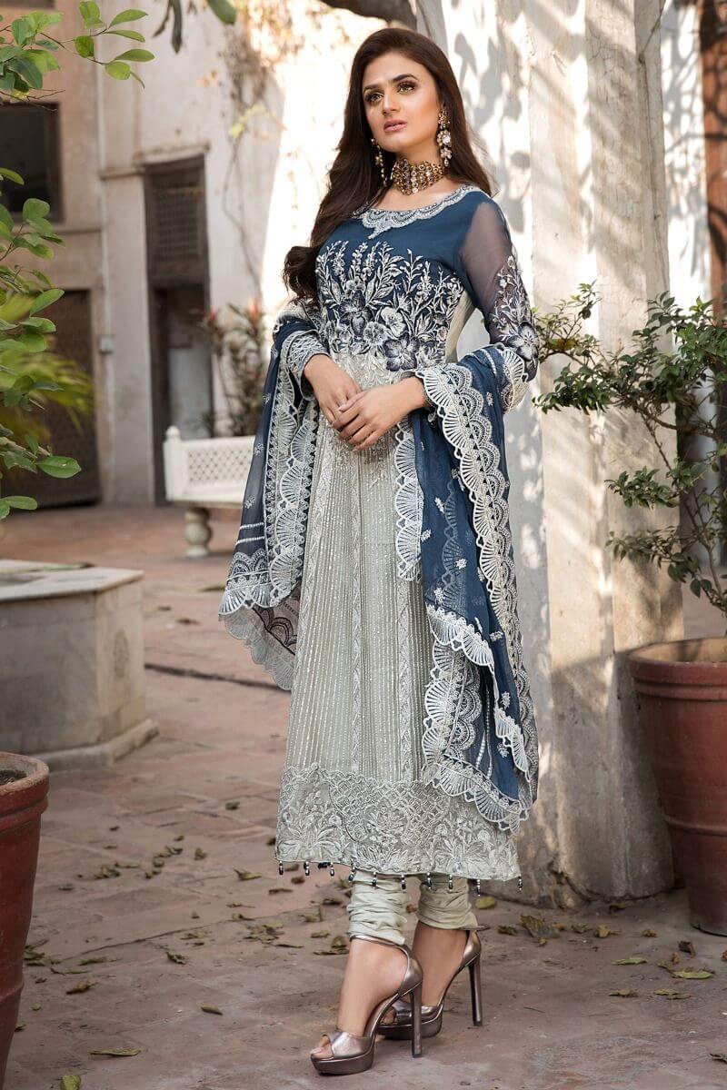 Full embroidery net suit with embroidery net dupatta - Gzone - Online ...