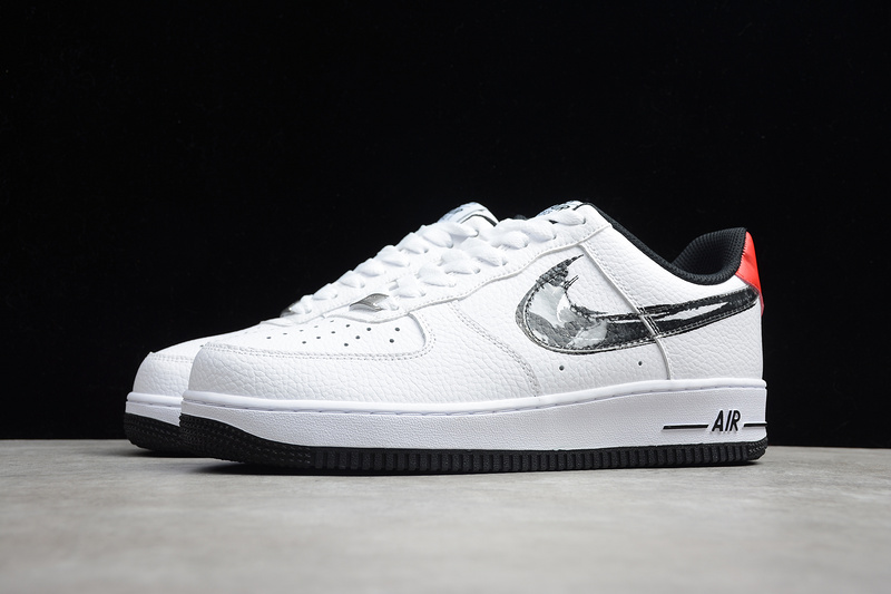 Nike Air Force 1 Low Brushstroke White Black - DA4657-100 - Ordixi.com