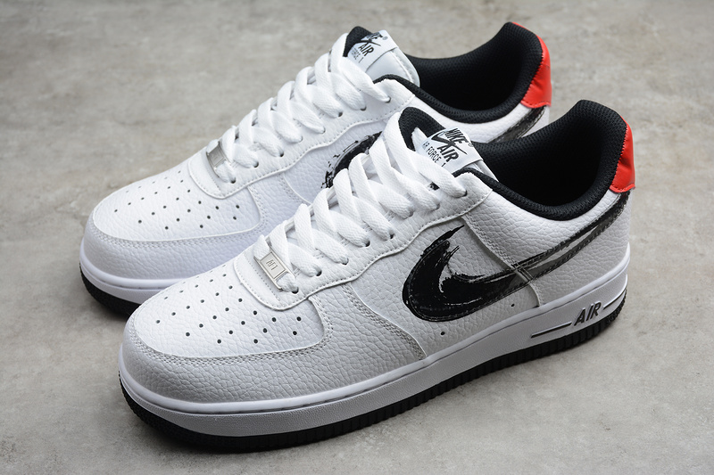 Nike Air Force 1 Low Brushstroke White Black - DA4657-100 - Ordixi.com