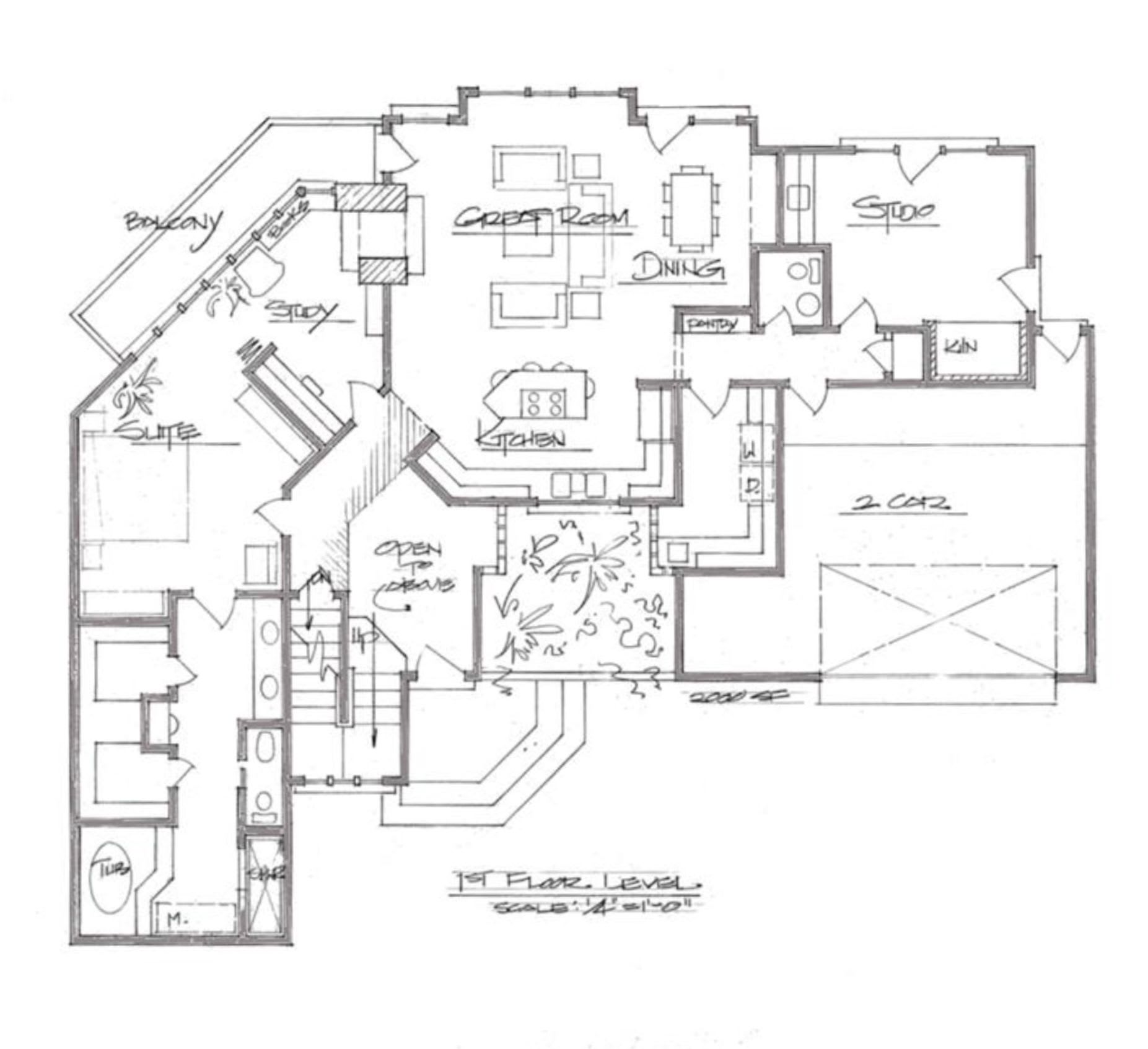 U Shaped House Plan - Unique House Plans