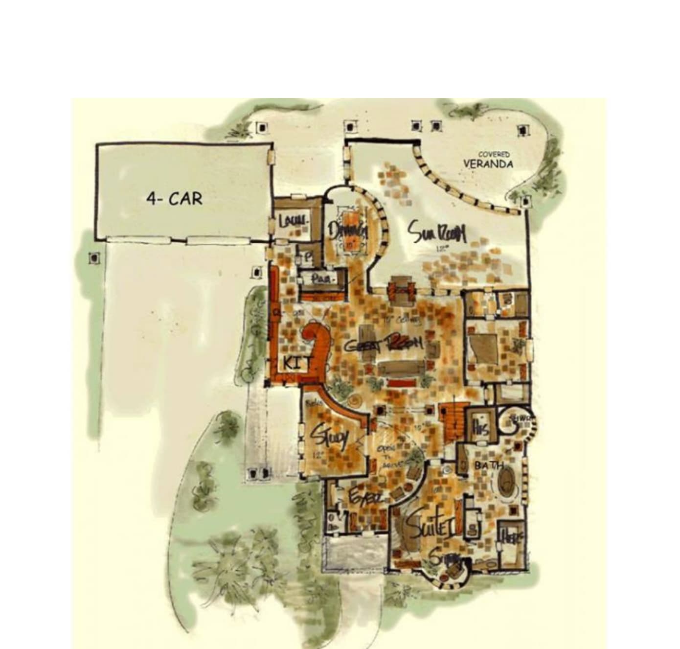 Sun Room House Plan - Unique House Plans