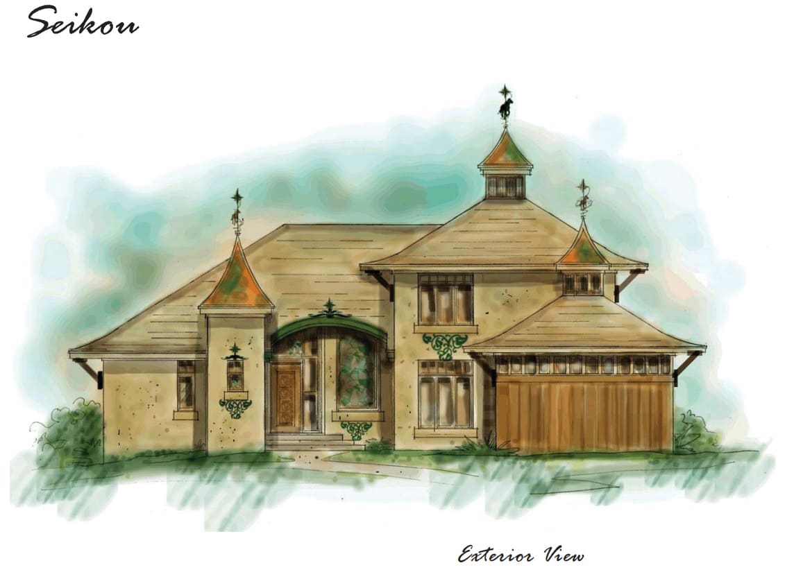 Oriental house plan, Unique house plans exclusive collection