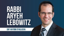 MB3 112a 309:4 - Rabbi Aryeh Lebowitz Daf Yomi B'Halacha - OU Torah
