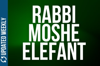 Rabbi Moshe Elefant on the Parsha