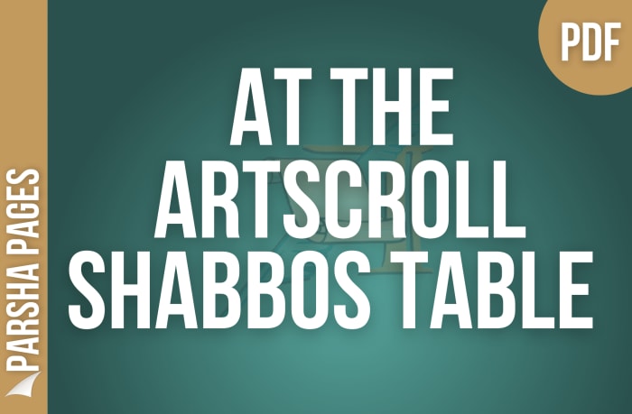At the ArtScroll Shabbos Table