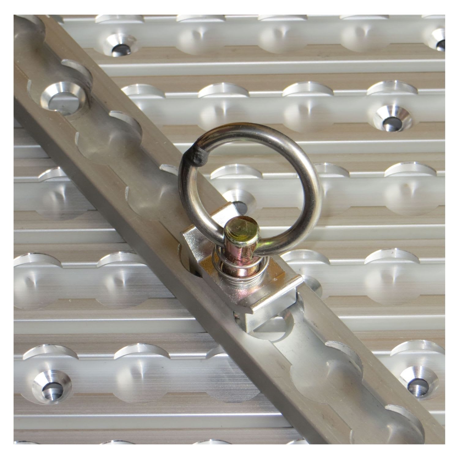 SecureTech Aluminium Cargo Track Single Stud | VVVA016 | Outdoor Warehouse