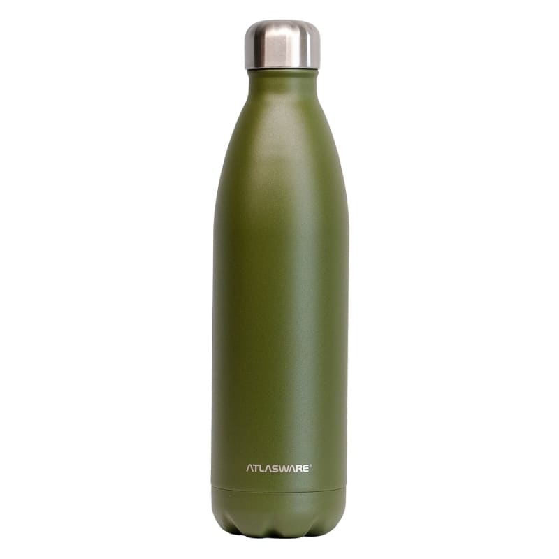 Atlasware 750ml Stainless Steel Flask Safari Green | 1014949 | Outdoor ...