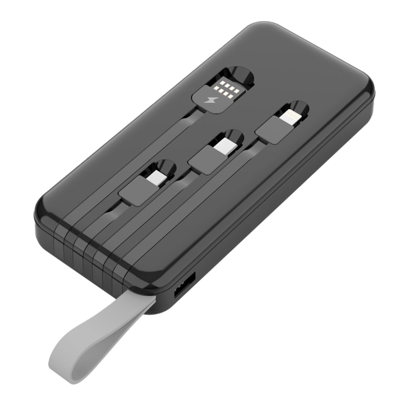 Red-E RLW10 10 000 mah Powerbank with LED and built in Cables | 1016576 ...