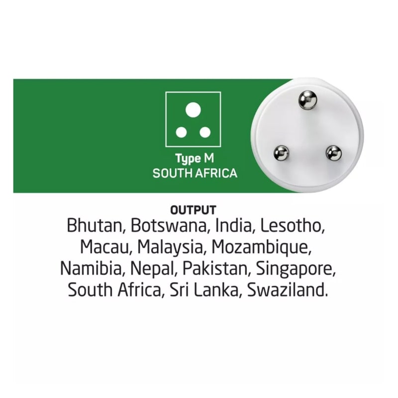 Go Travel EU-SA Adaptor Plug | 1017943 | Outdoor Warehouse