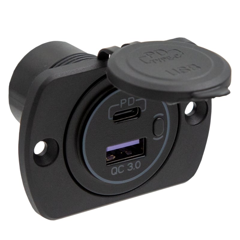 National Luna Panel Mount Dual USB (A+C) | 1018068 | Outdoor Warehouse