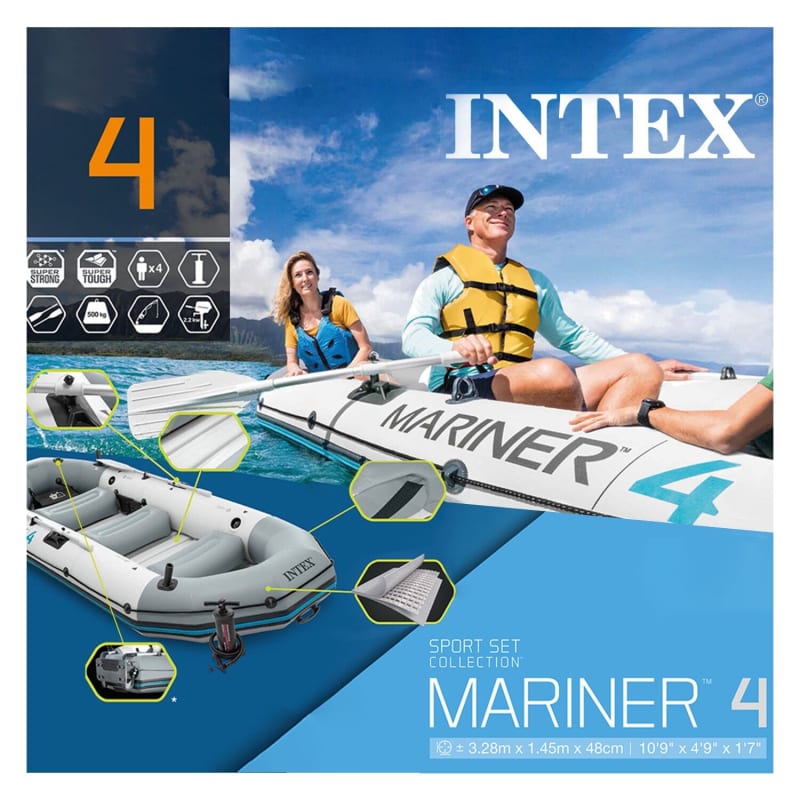 Intex Mariner 4 Boat Set | EERI074 | Outdoor Warehouse Kiosk