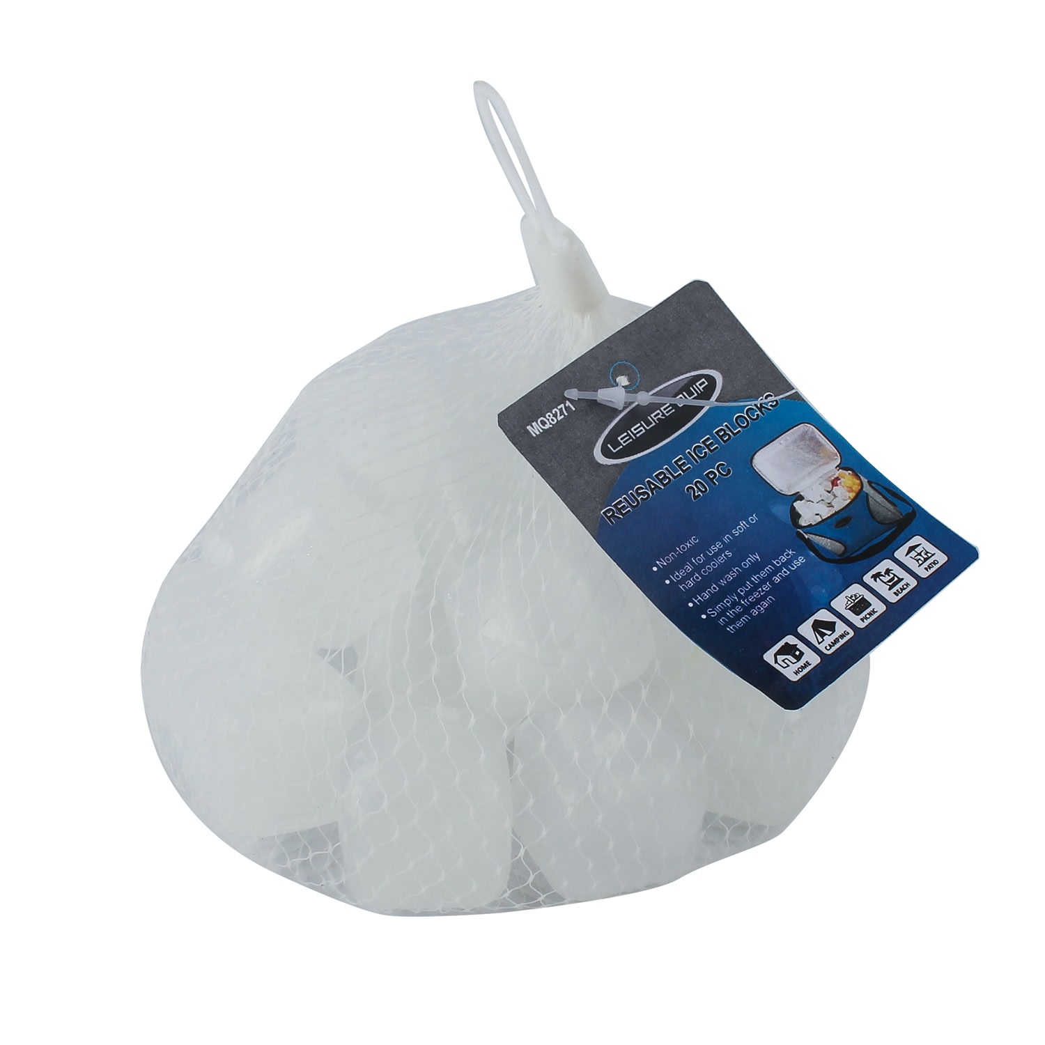 LQ Mini Re-Usable Ice Blocks 20Pack | Outdoor Warehouse