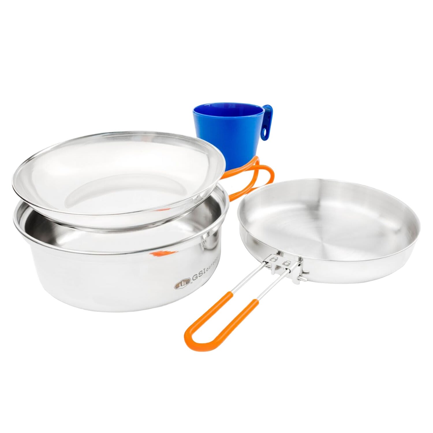 GSI Glacier Stainless Steel 1 Person Mess Kit | 1011251 | Outdoor Warehouse