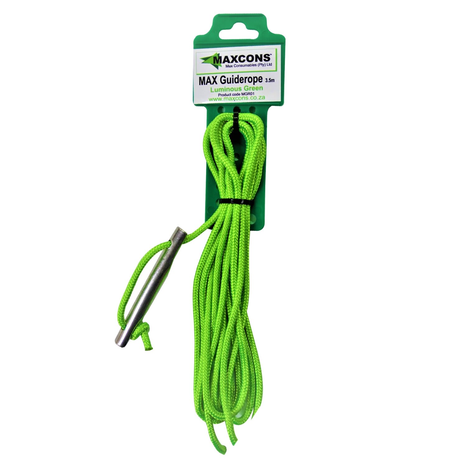 Maxcon Guy Rope 3.5m Luminous Green | 1011337 | Outdoor Warehouse