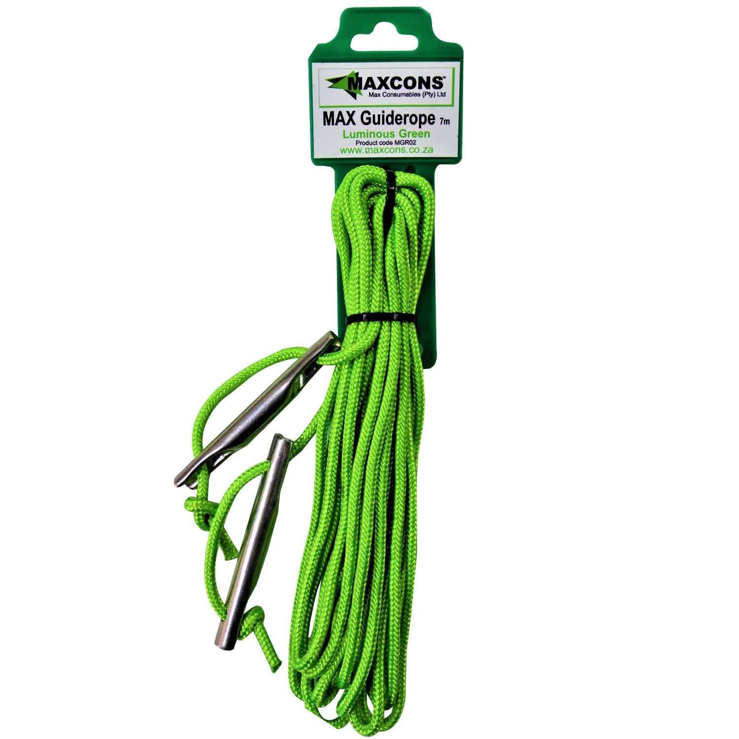 Maxcon Guy Rope 7m Luminous Green | Outdoor Warehouse