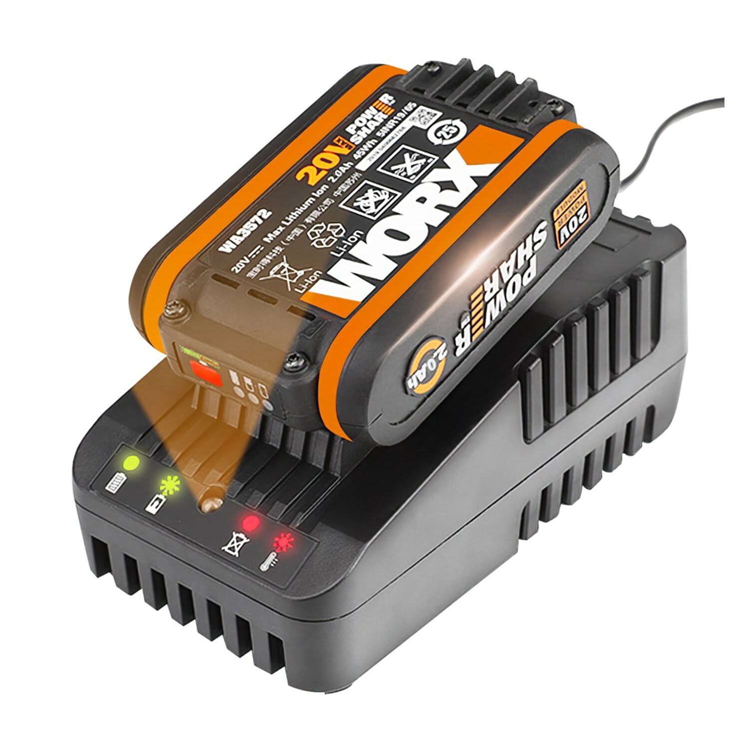 WORX 20V Powershare 2Ah Battery & Charger Kit | 1015606 | Outdoor Warehouse